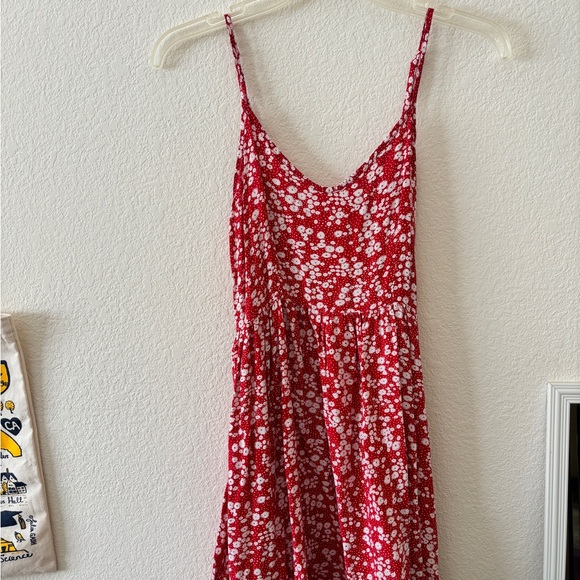 ROMWE | Dresses | Romwe Red Floral Mini Dress | Poshmark